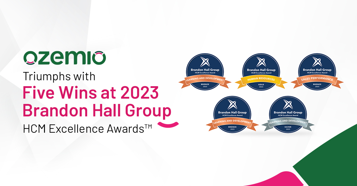 Ozemio Triumphs with Five Wins at 2023 Brandon Hall Group HCM ...