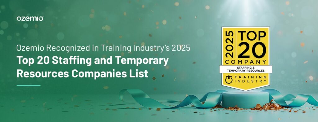 Ozemio is Training Industry’s 2025 Top 20 Staffing and Temporary Resources Companies